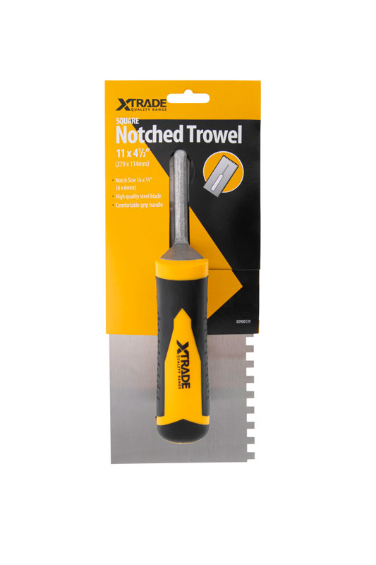 Square Notched Trowel 11″ / 279mm – Tiger Building Products