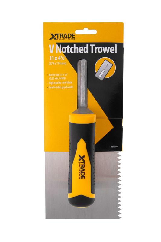 V-Notched Trowel 11″ / 279mm – Tiger Building Products