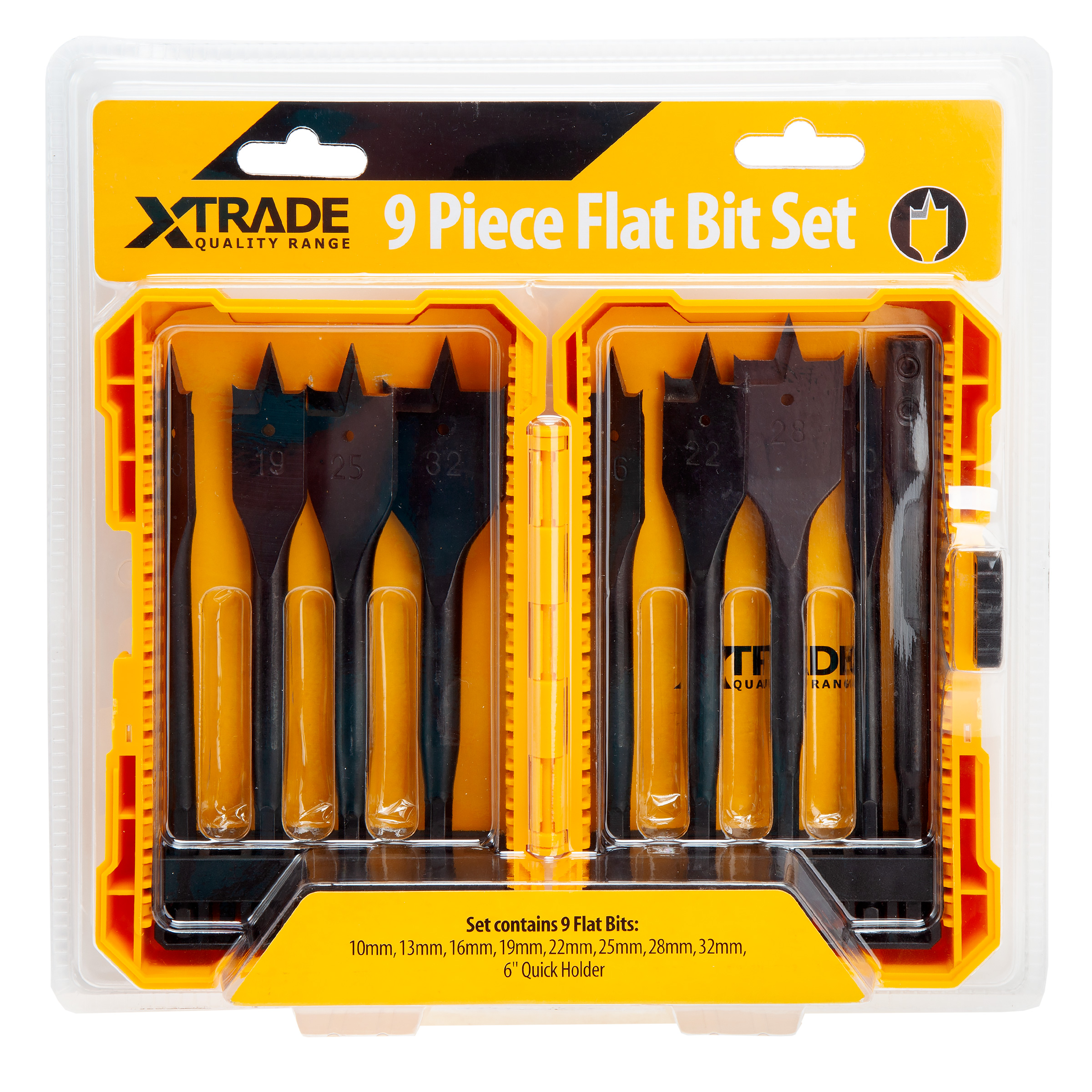 9 Piece Flat Bit Set – Tiger Building Products